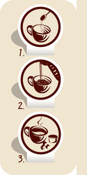 Set of coffee symbols Royalty Free Vector Image
