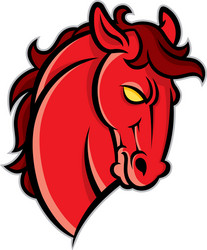 Wild red mustang or stallion Royalty Free Vector Image