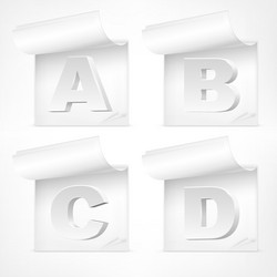 White letters symbol Royalty Free Vector Image
