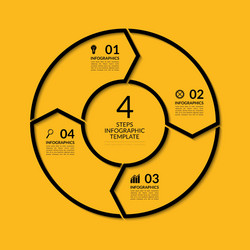 Infographic circle with 4 steps template Vector Image