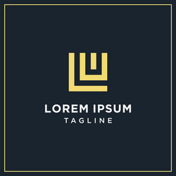 Lu circle logo Royalty Free Vector Image - VectorStock