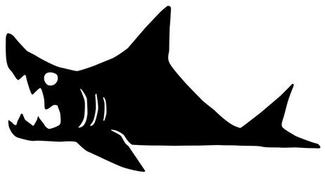 Shark Bite Outline Vector