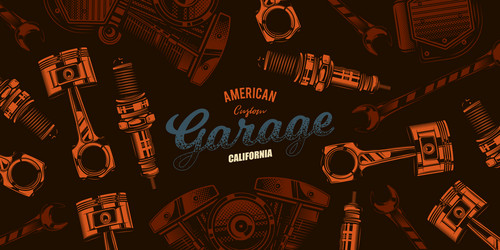 Original monochrome motorcycle banner Royalty Free Vector