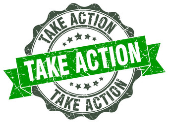 Take action stamp sign seal Royalty Free Vector Image
