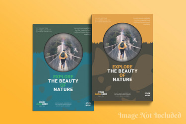 Tree plantation flyer design template Royalty Free Vector