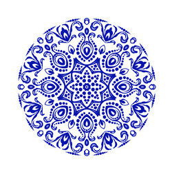 Floral decorative round Royalty Free Vector Image