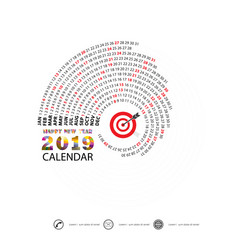 Round calendar planner for 2023 template Vector Image