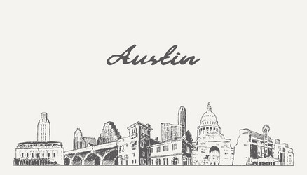 Austin Texas Skyline Vector Images (over 160)
