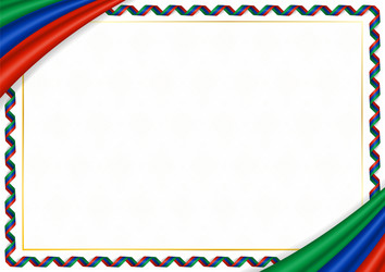 Border made with dagestan national flag Royalty Free Vector