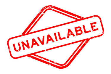 Grunge red unavailable word rubber seal stamp Vector Image
