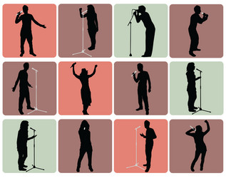 Singer Outline Vector Images (over 2,000)