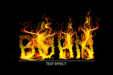 Red and yellow fire effect background Royalty Free Vector
