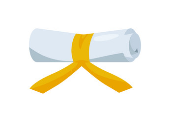 Graduation diploma roll academy Royalty Free Vector Image