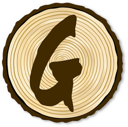 Letter a log end Royalty Free Vector Image - VectorStock