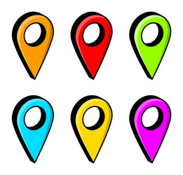 Location pin for map design isolated on white Vector Image