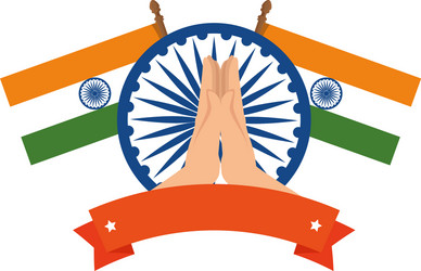 Ashoka chakra indian emblem icon Royalty Free Vector Image