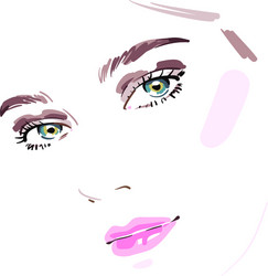 Beautiful face Royalty Free Vector Image - VectorStock