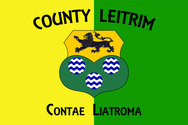 Flag county leitrim in ireland Royalty Free Vector Image