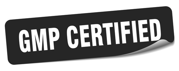 Gmp certified sticker label Royalty Free Vector Image