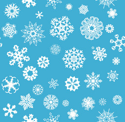 Falling snowflakes frame seamless pattern Vector Image