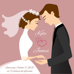 Wedding couple eps10 Royalty Free Vector Image