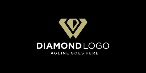 Creative diamond logo design inspiration Vector Image