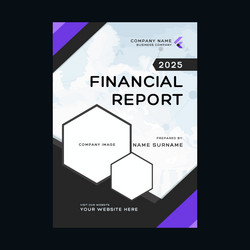 Company annual financial report design template Vector Image