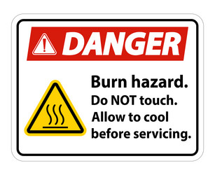 Safety instructions burn hazard safetydo Vector Image