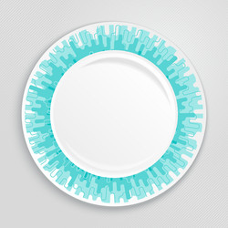 Decorative plate top view Royalty Free Vector Image