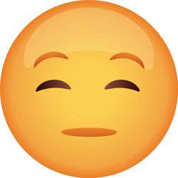 Doubtful emoji face classic flat style icon Vector Image