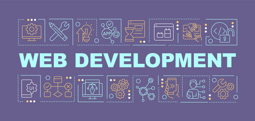 Trend management word concepts turquoise banner Vector Image