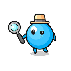 Chewing gum detective character is analyzing Vector Image
