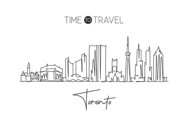 London Skyline One Line Drawing Royalty Free Vector Image