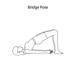 Person in yoga pose cartoon stick figure Vector Image