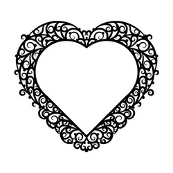 Cut out heart Royalty Free Vector Image - VectorStock