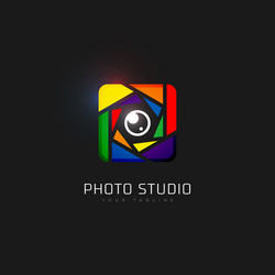 Photo studio business card for photographers Vector Image