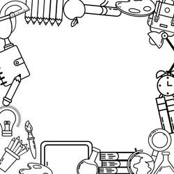 School study element cartoon Royalty Free Vector Image