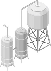 Water purification process with filtration Vector Image