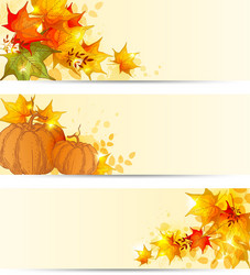 Horizontal autumn banners Royalty Free Vector Image