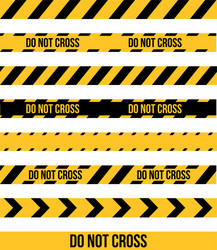 Red warning tape do not cross line caution Vector Image
