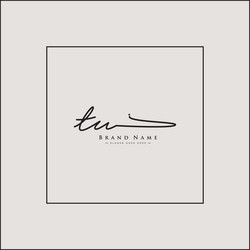 Initial letter tu logo template in handwritten Vector Image