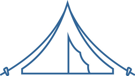 Tent logo design template outdoor logo design Vector Image