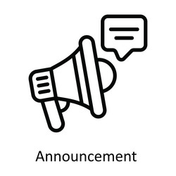 Announcement solid icon design Royalty Free Vector Image