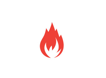 Fire red logo design Royalty Free Vector Image