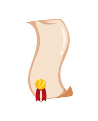 Graduation diploma roll achievement Royalty Free Vector