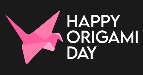 Happy origami day with beautiful Royalty Free Vector Image