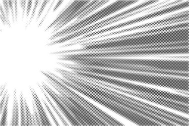 Radial halftone lines background comic manga Vector Image