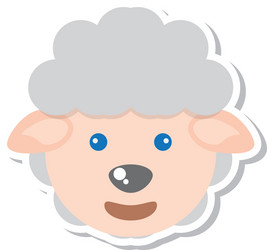 Curly sheep stands on a glade Royalty Free Vector Image