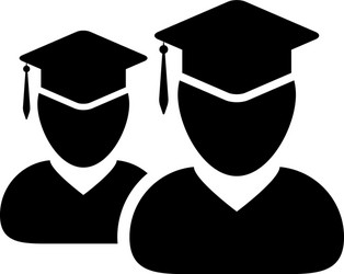 Academic icon male group students person Vector Image