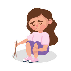 Autism girl character Royalty Free Vector Image